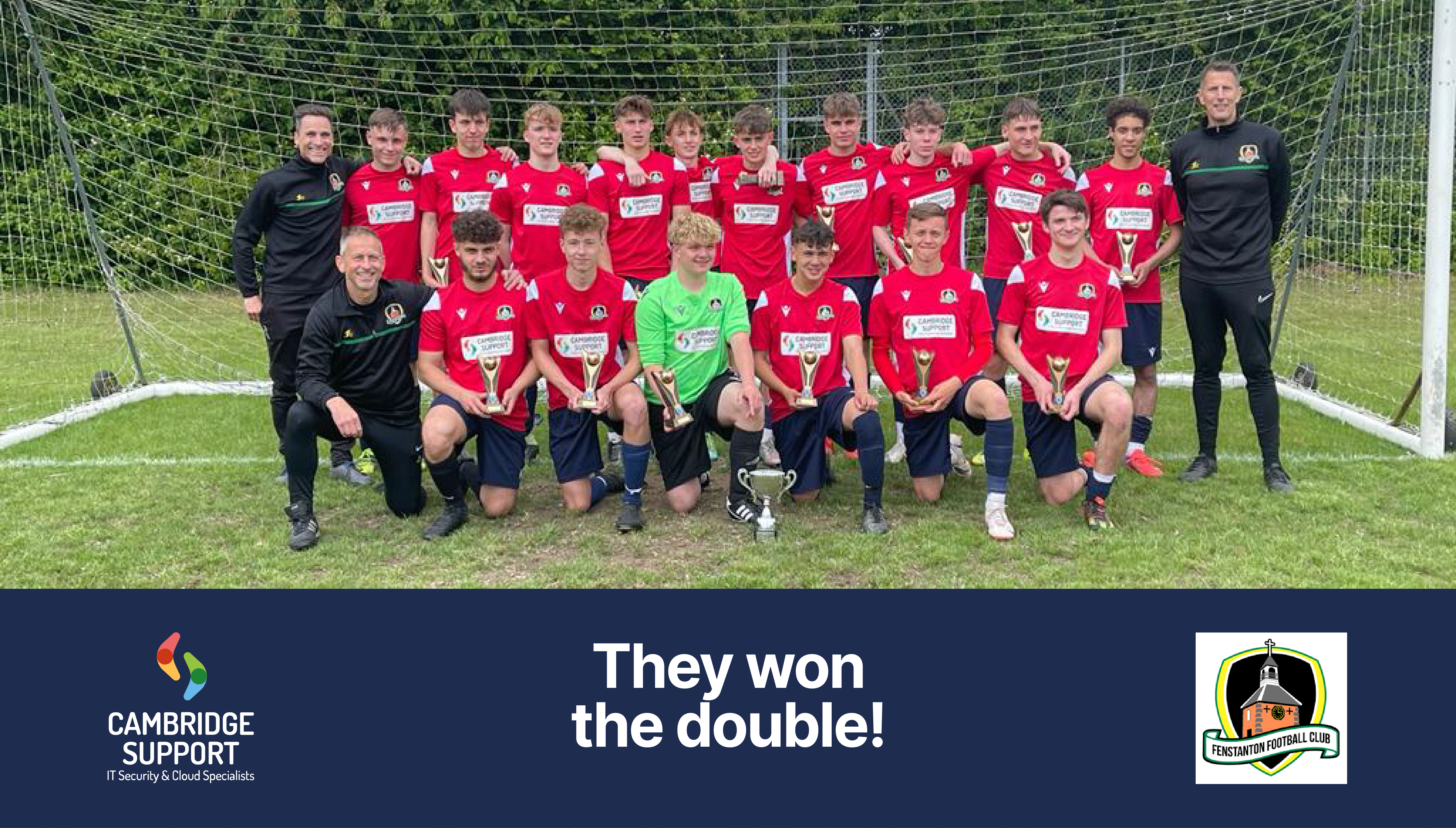 Our Sponsored Football Club Win the Double – Cambridge Support
